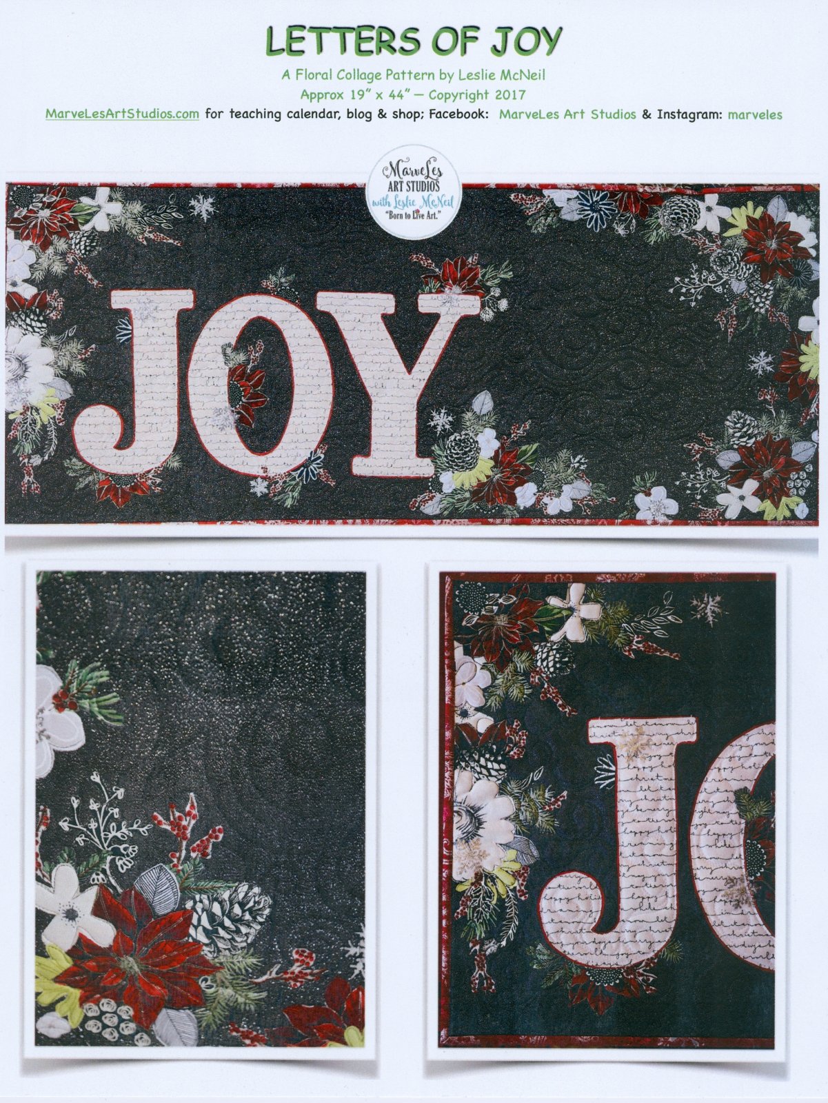 Letters of Joy Pattern MASJOY – Honey Creek Quilt Shop